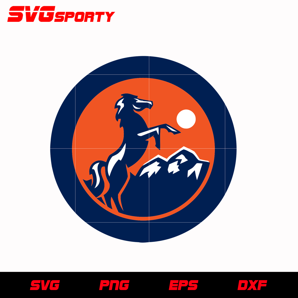 Denver Broncos Circle Logo 2 svg, nfl svg, eps, dxf, png, digital file ...