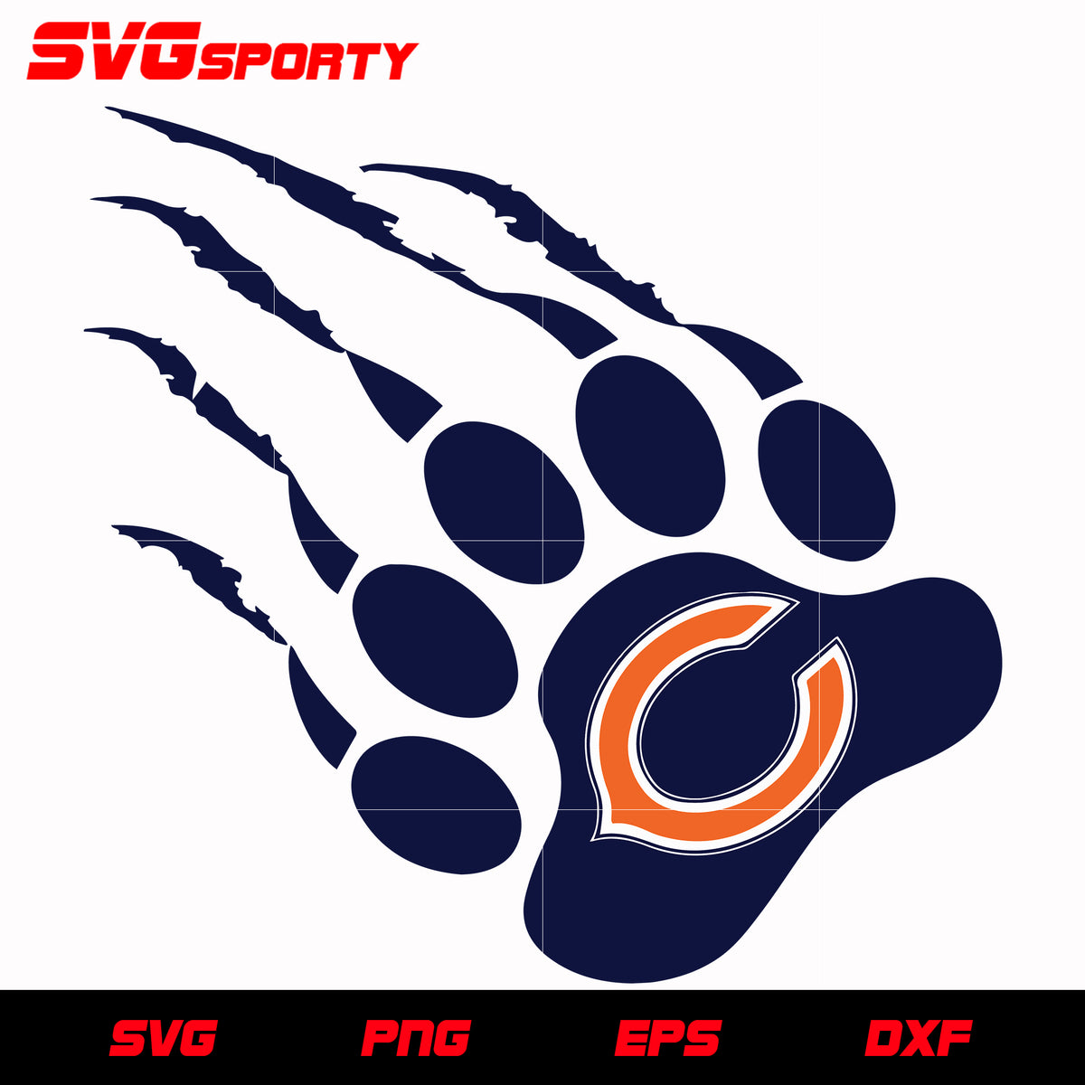 Chicago Bears Football 3 svg, nfl svg, eps, dxf, png, digital file ...
