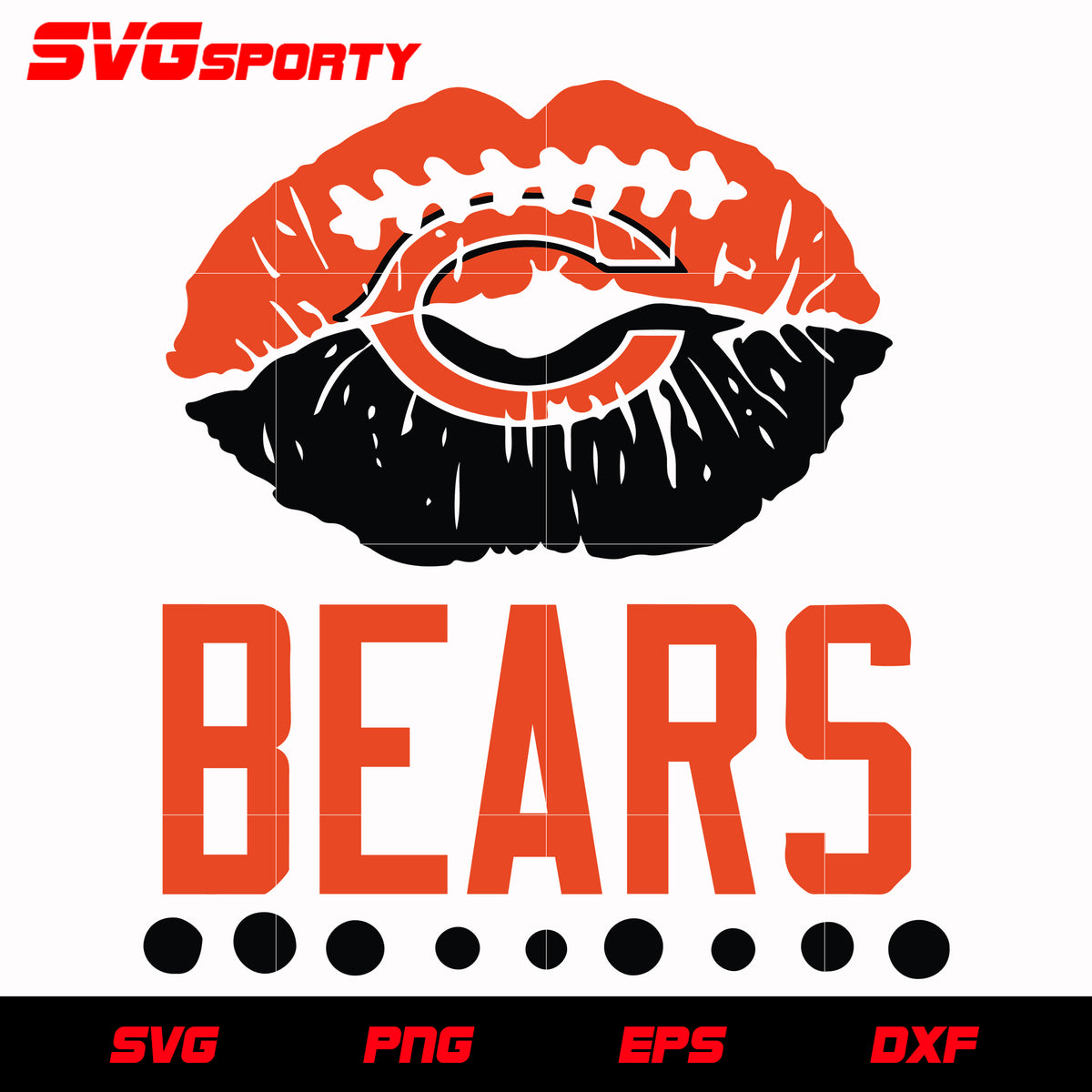 Chicago Bears Lip svg, nfl svg, eps, dxf, png, digital file – SVG Sporty