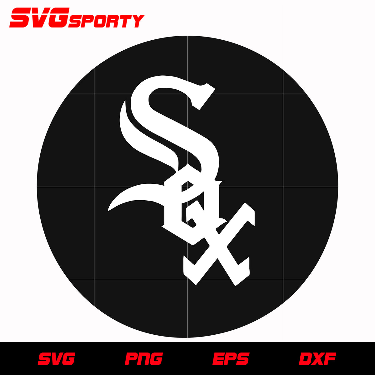 Chicago White Sox Cirlce Logo svg, mlb svg, eps, dxf, png, digital fil ...