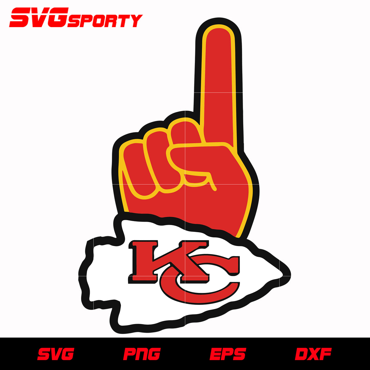 Kansas City Chiefs No.1 svg, nfl svg, eps, dxf, png, digital file – SVG ...