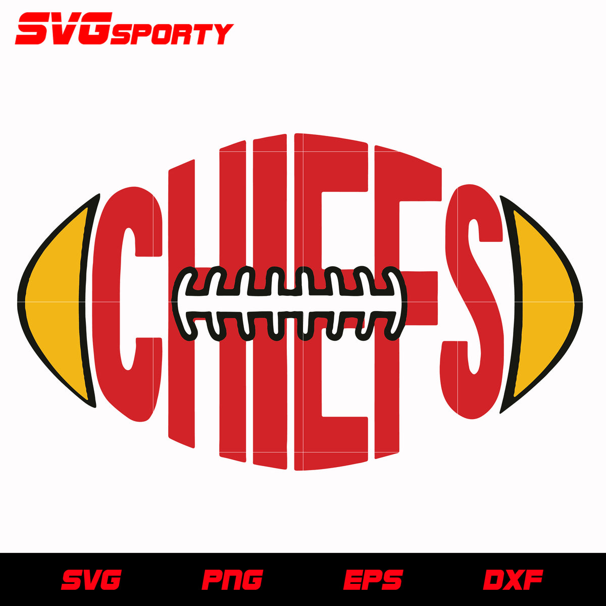 Kansas City Chiefs Text in Ball svg, nfl svg, eps, dxf, png, digital f ...