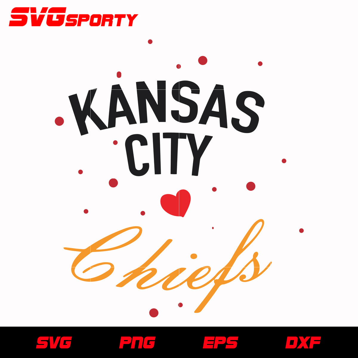 Kansas City ChiefsTypography svg, nfl svg, eps, dxf, png, digital file ...