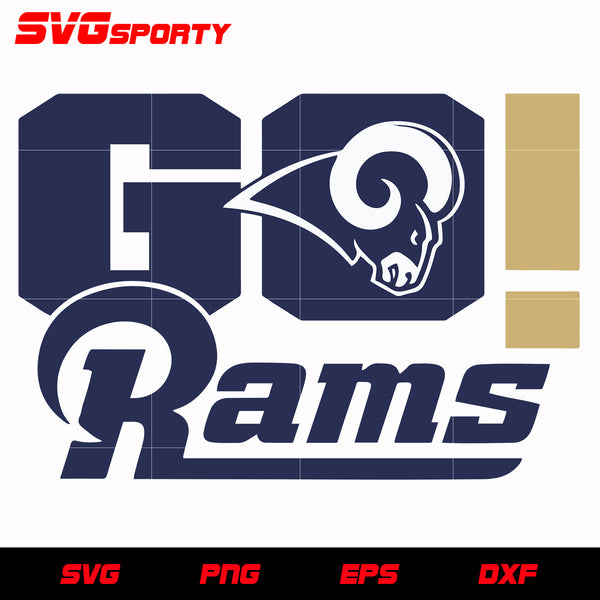 Los Angeles Rams Go svg, nfl svg, eps, dxf, png, digital file – SVG Sporty