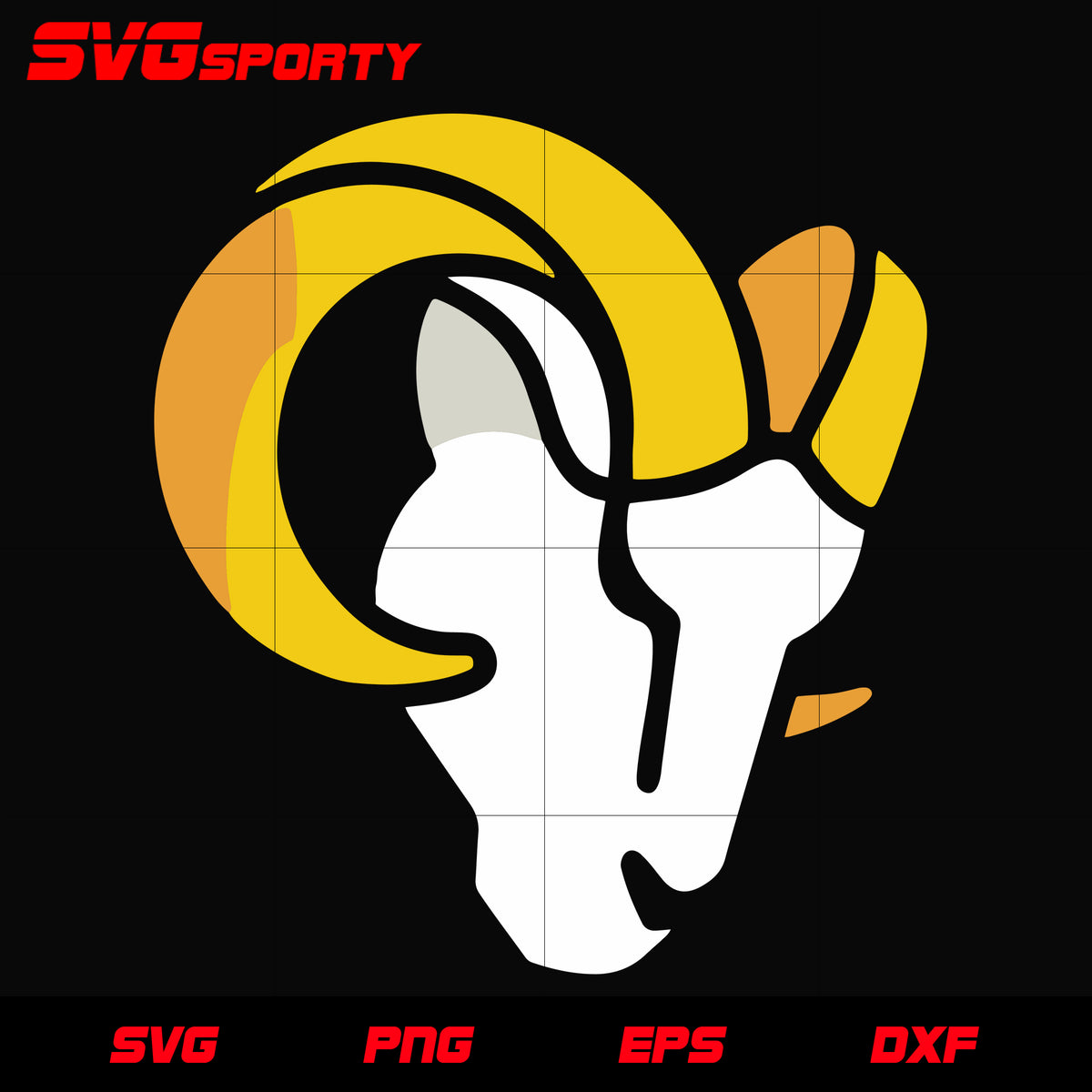 Los Angeles Rams Mascot New 2020 svg, nfl svg, eps, dxf, png, digital ...