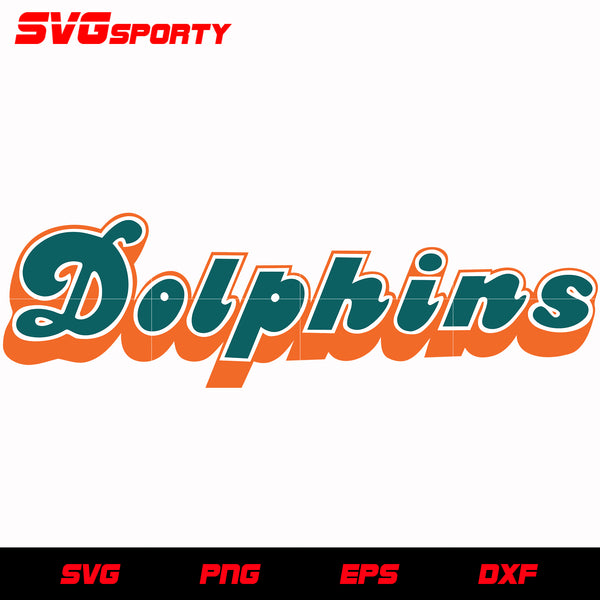 Miami Dolphins Text Logo 3 svg, nfl svg, eps, dxf, png, digital file ...