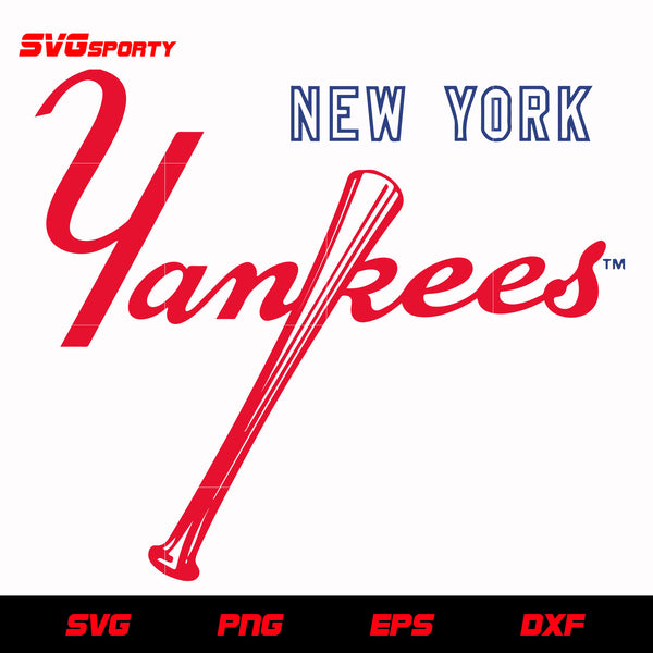 New York Yankees Text SVG, yankees svg, mlb svg, eps, dxf, png, digita ...