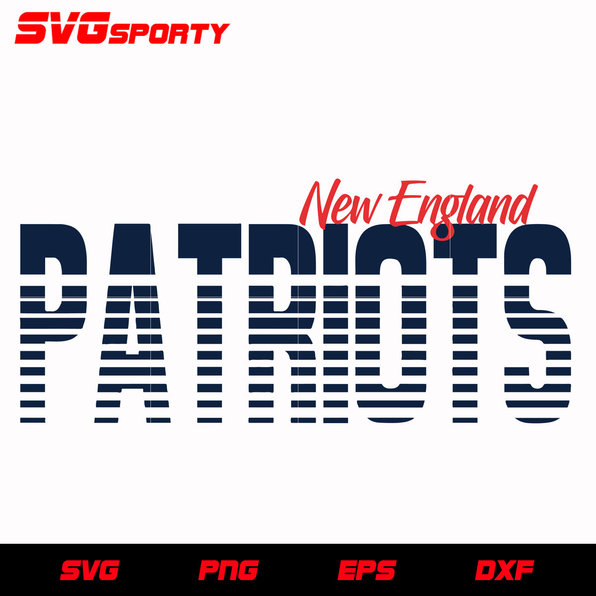 New England Patriots Typography svg, nfl svg, eps, dxf, png, digital f ...
