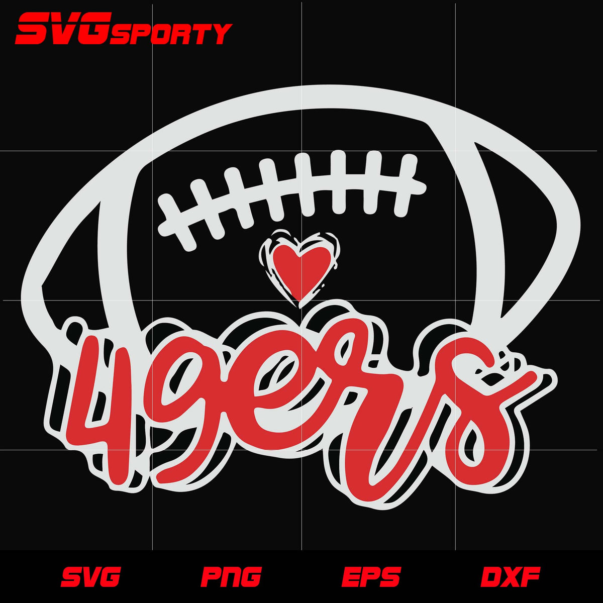 San Francisco 49ers Ball svg, nfl svg, eps, dxf, png, digital file ...