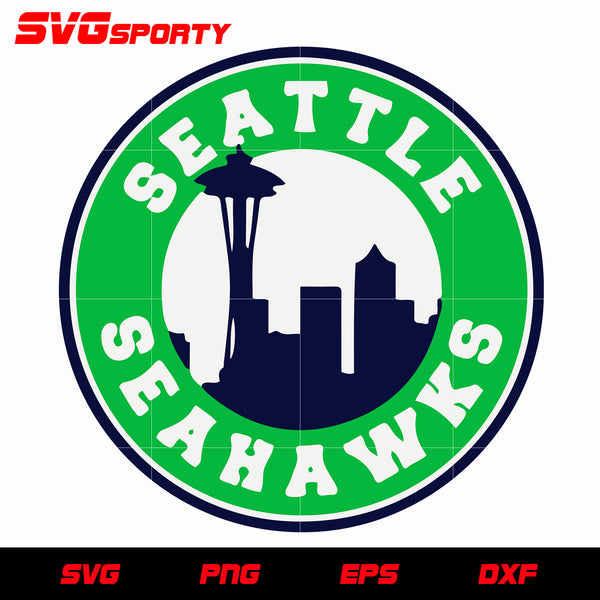 Seattle Seahawks Circle Logo 4 svg, nfl svg, eps, dxf, png, digital fi ...