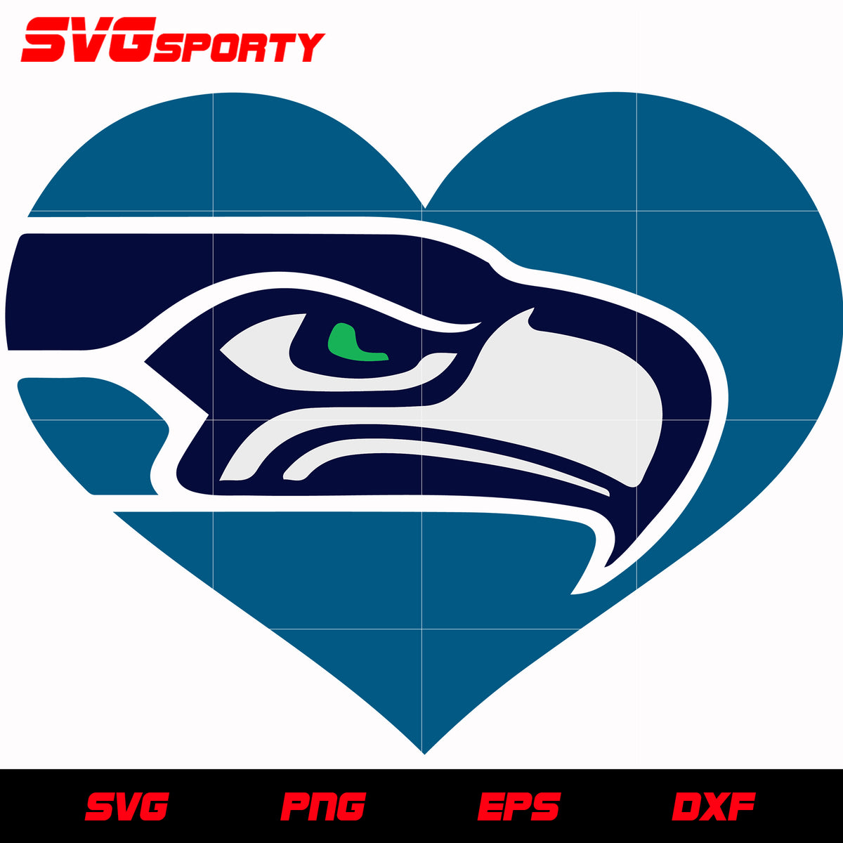 Seattle Seahawks Heart 3 svg, nfl svg, eps, dxf, png, digital file ...