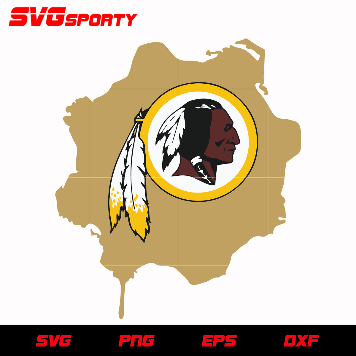 Washington Redskins Map svg, nfl svg, eps, dxf, png, digital file – SVG ...